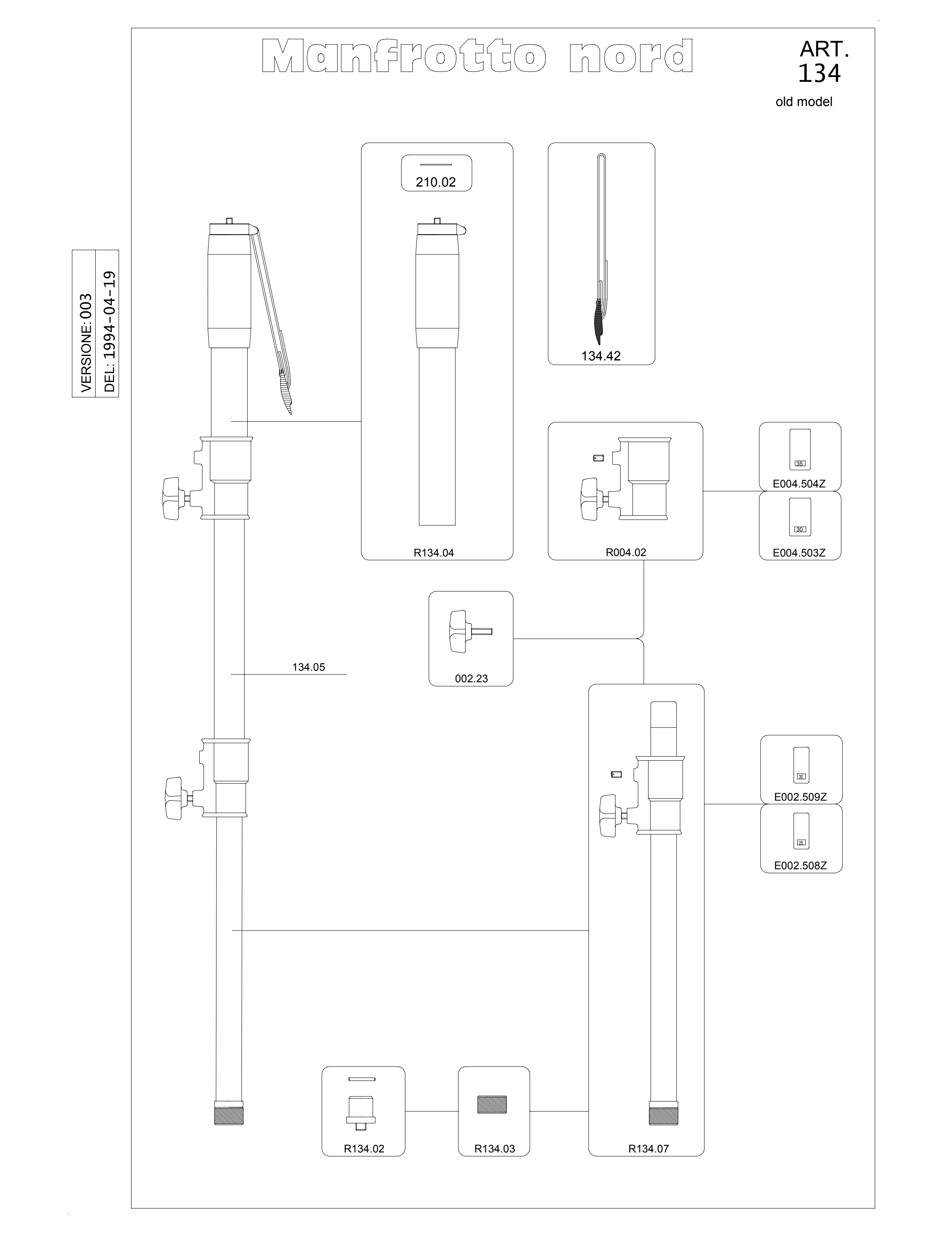 Manfrotto - 134 spare parts