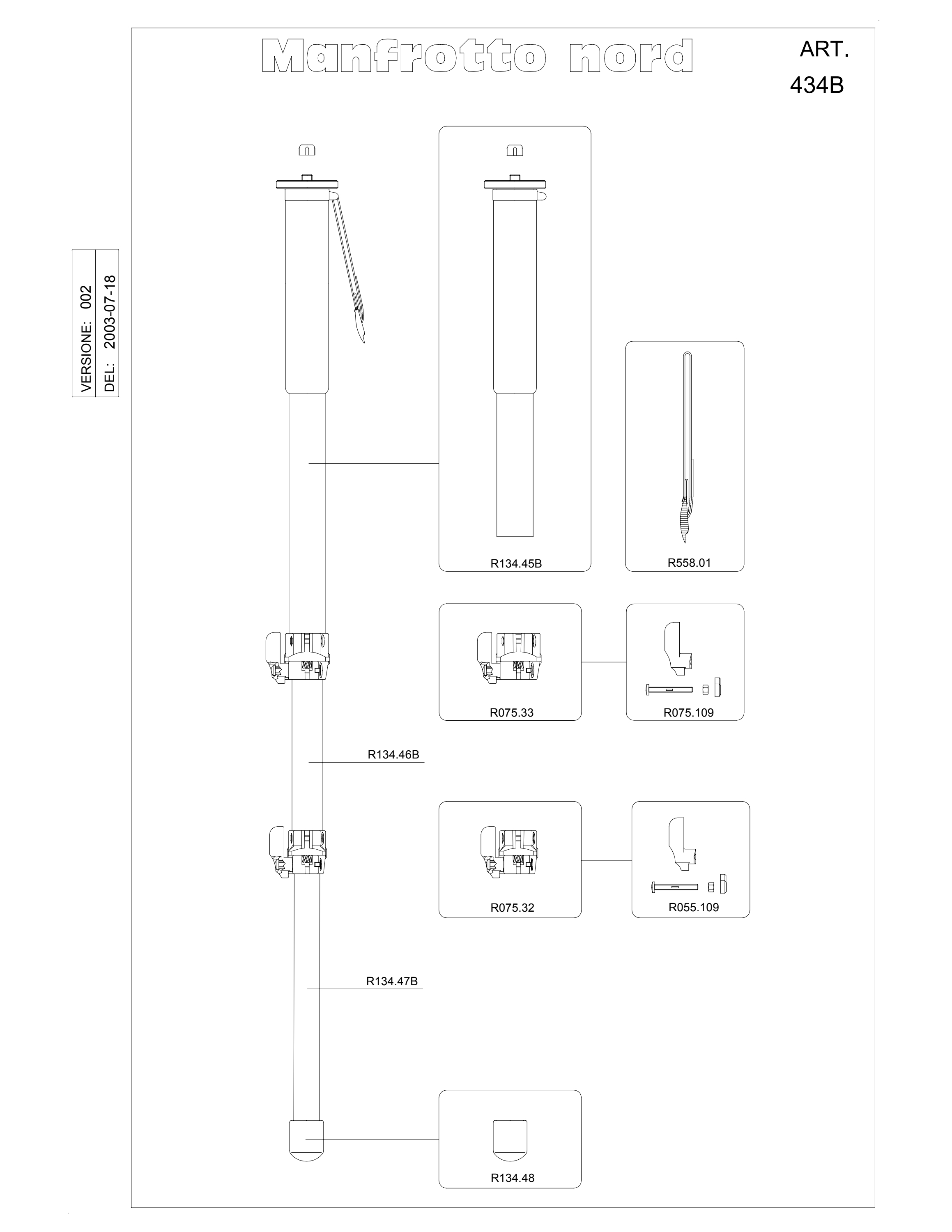 Manfrotto - 434B spare parts