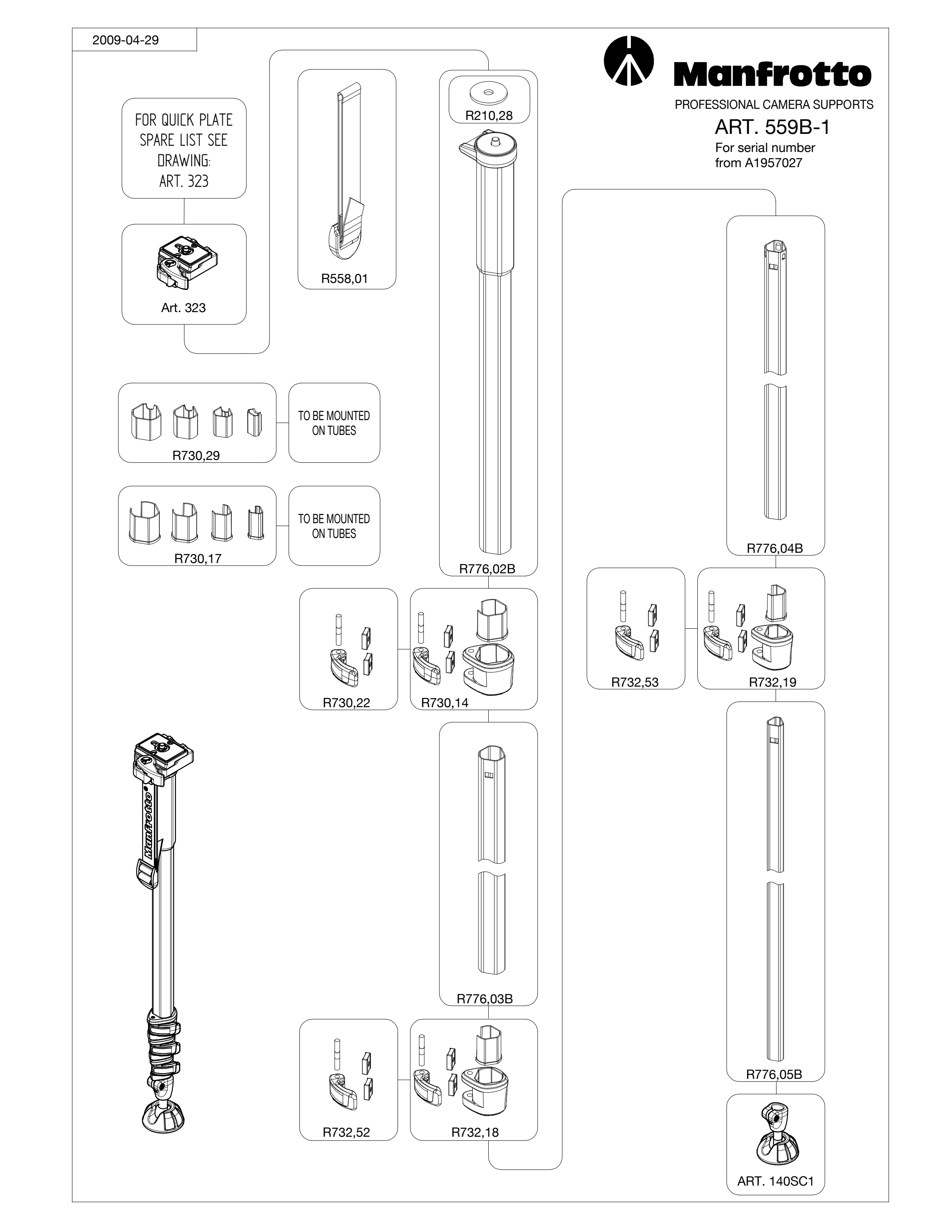 Manfrotto - 559B-1 spare parts