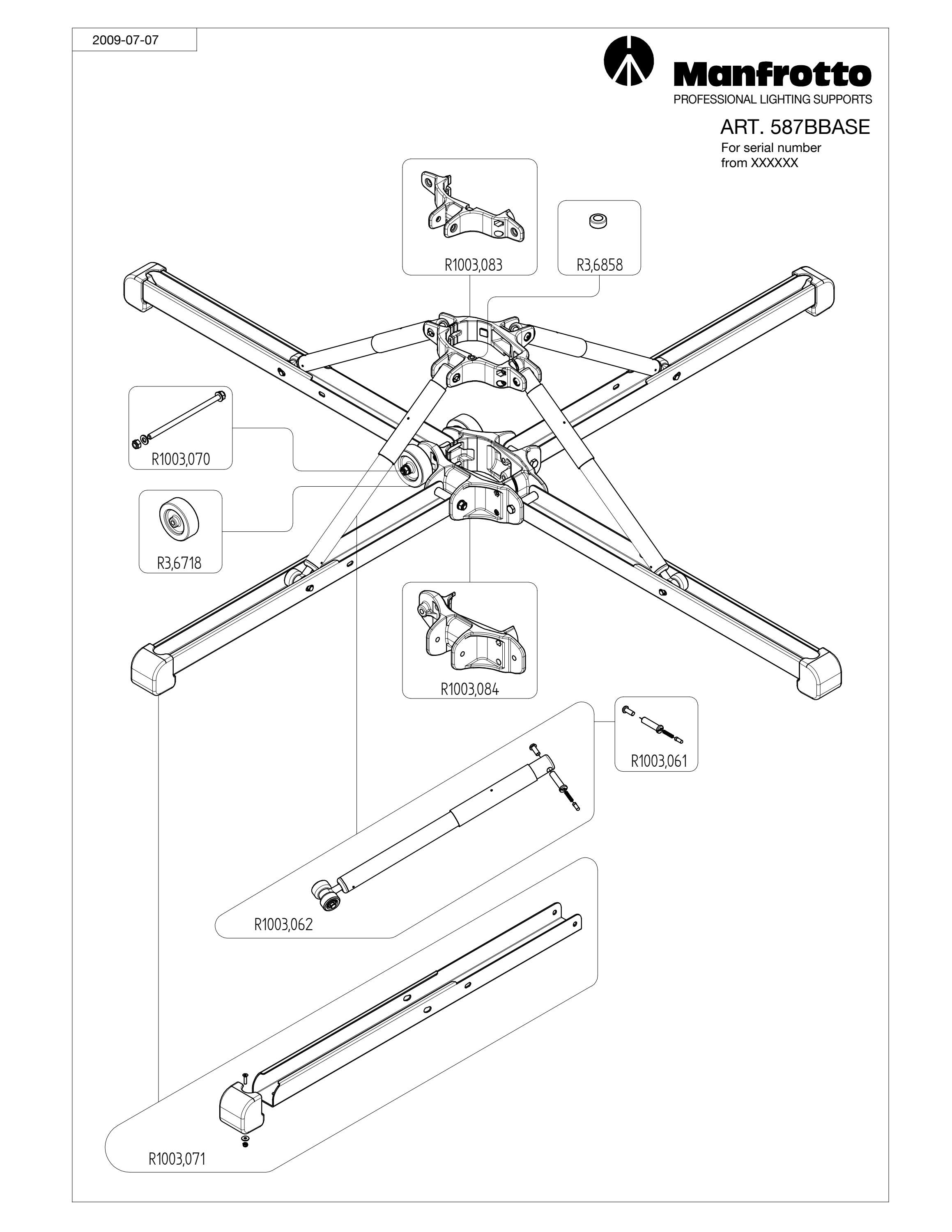 Manfrotto - 587BBASE spare parts
