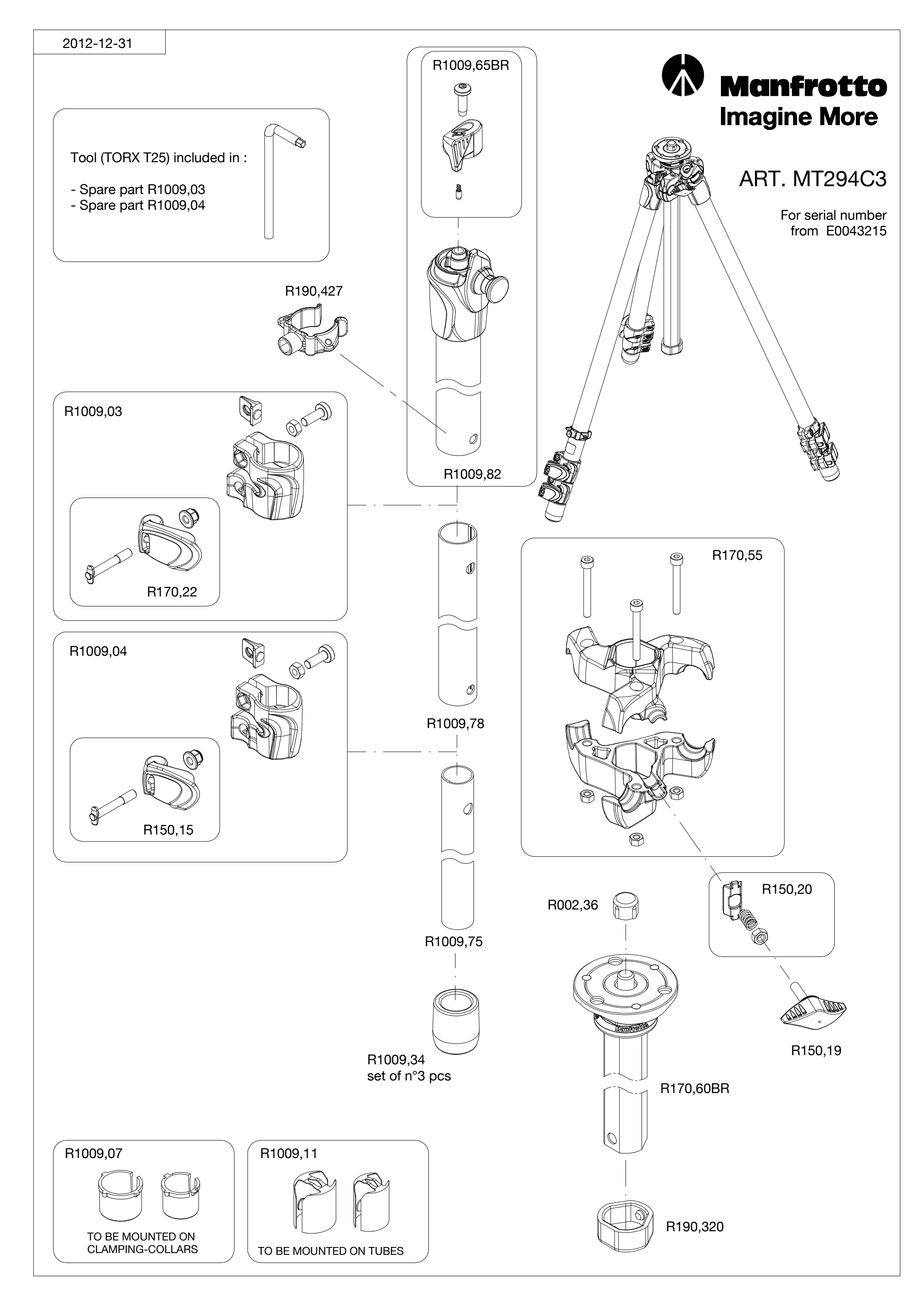 Manfrotto - MT294C3 spare parts