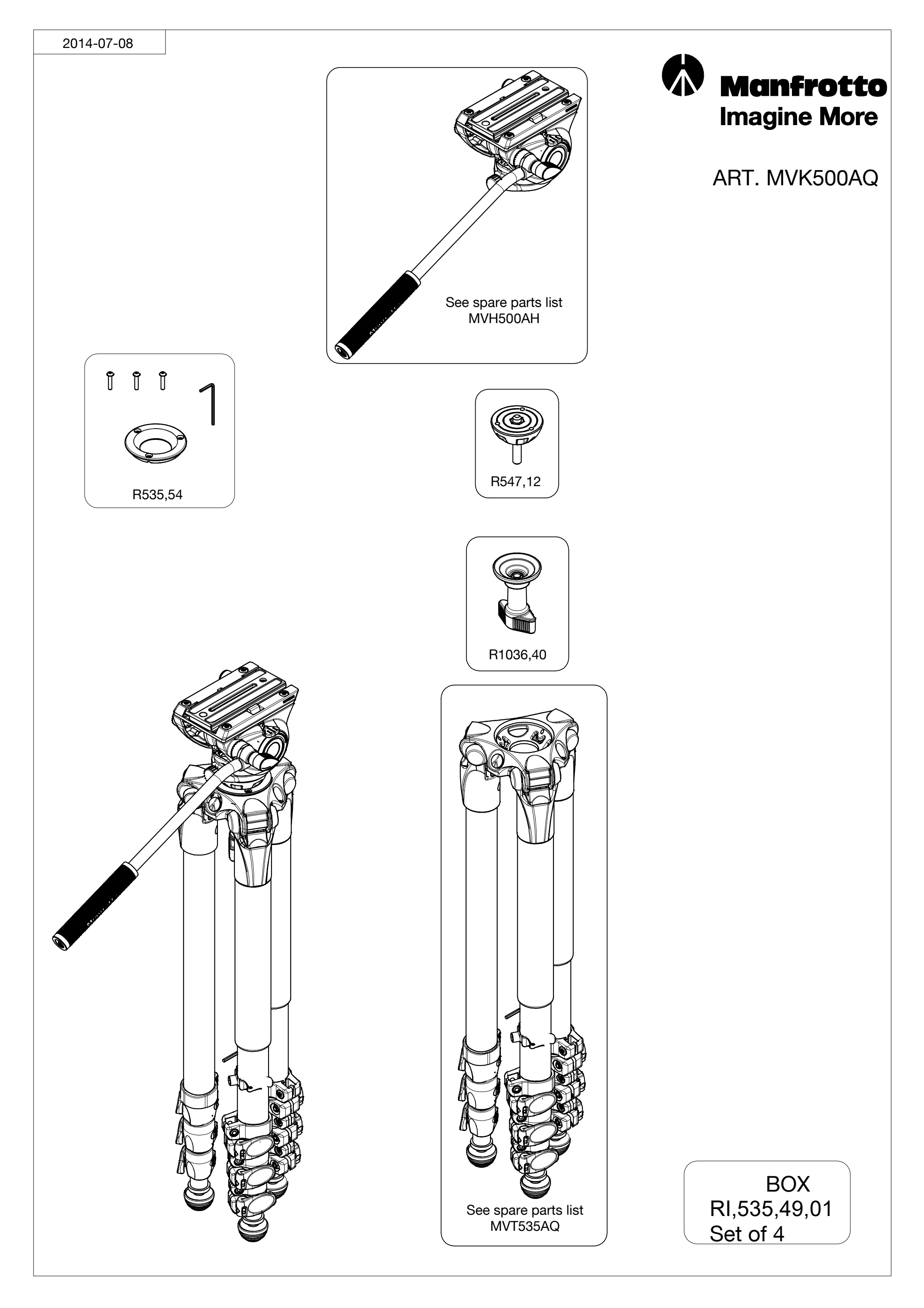 Manfrotto - MVK500AQ spare parts